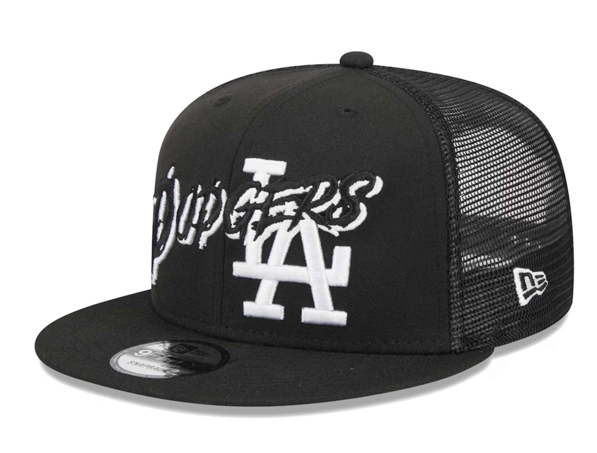 Boston Red Sox Black White Outline Fitted Cap - Craze Fashion
