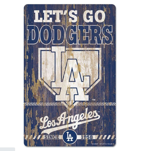LA Dodgers Wooden Fan Cave Sign - Craze Fashion