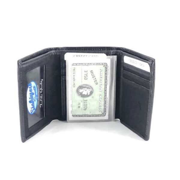 LV Raiders Leather Tri Fold Emblem Wallet - Craze Fashion